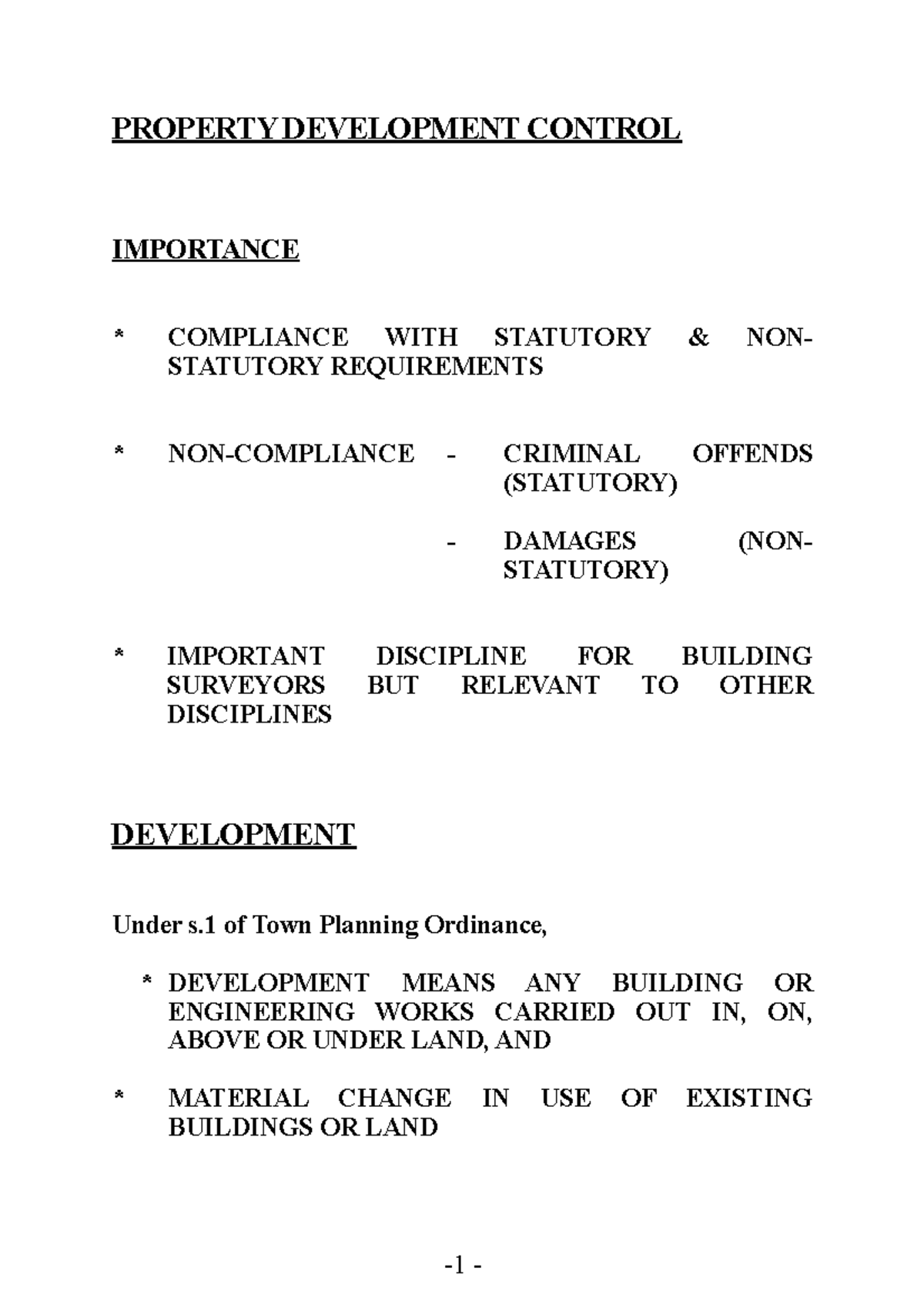1.2 Introduction to Property Development Control in Hong Kong ...