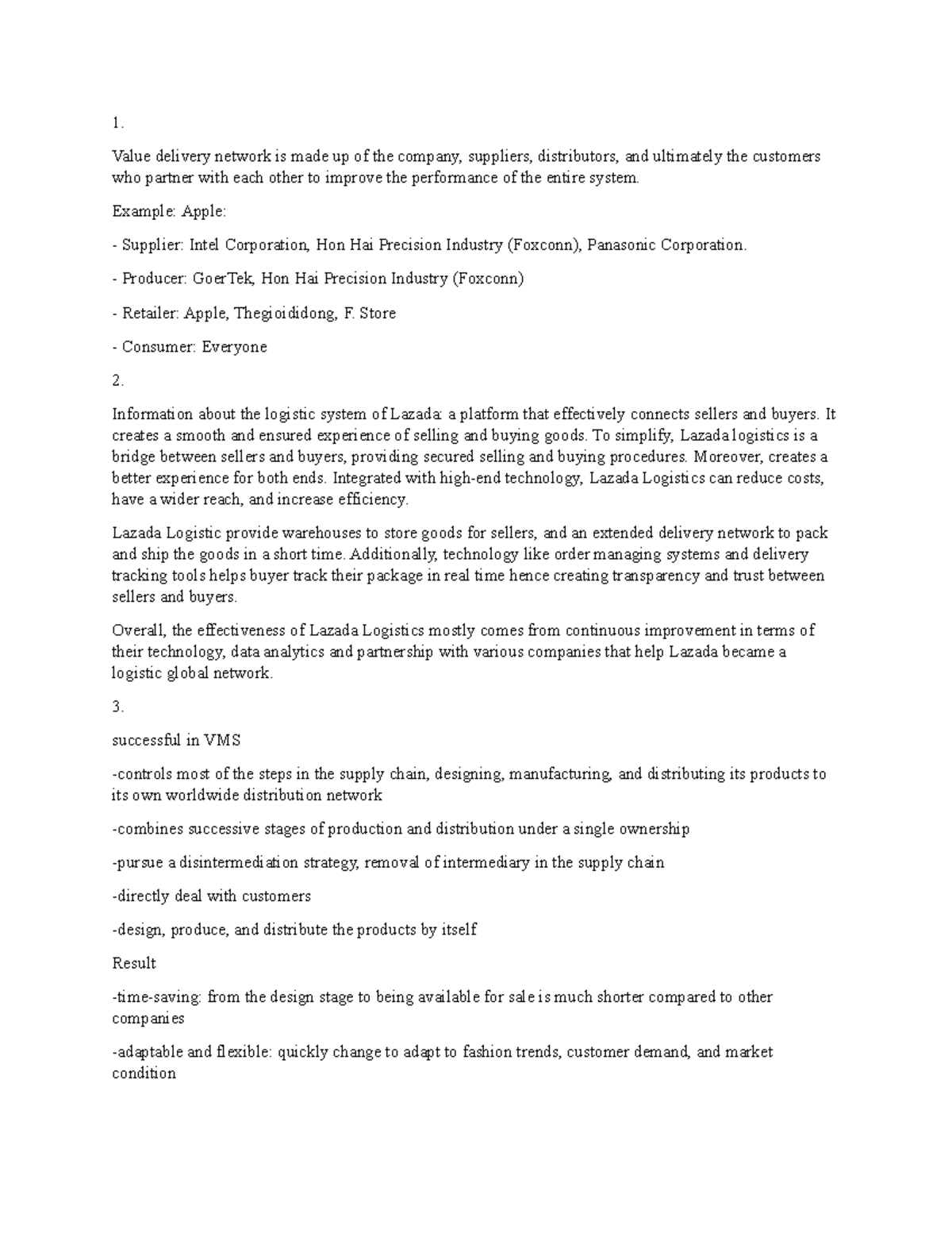 Chapter 7 - Chapter 12 - case study - 1. Value delivery network is made up of the company, - Studocu