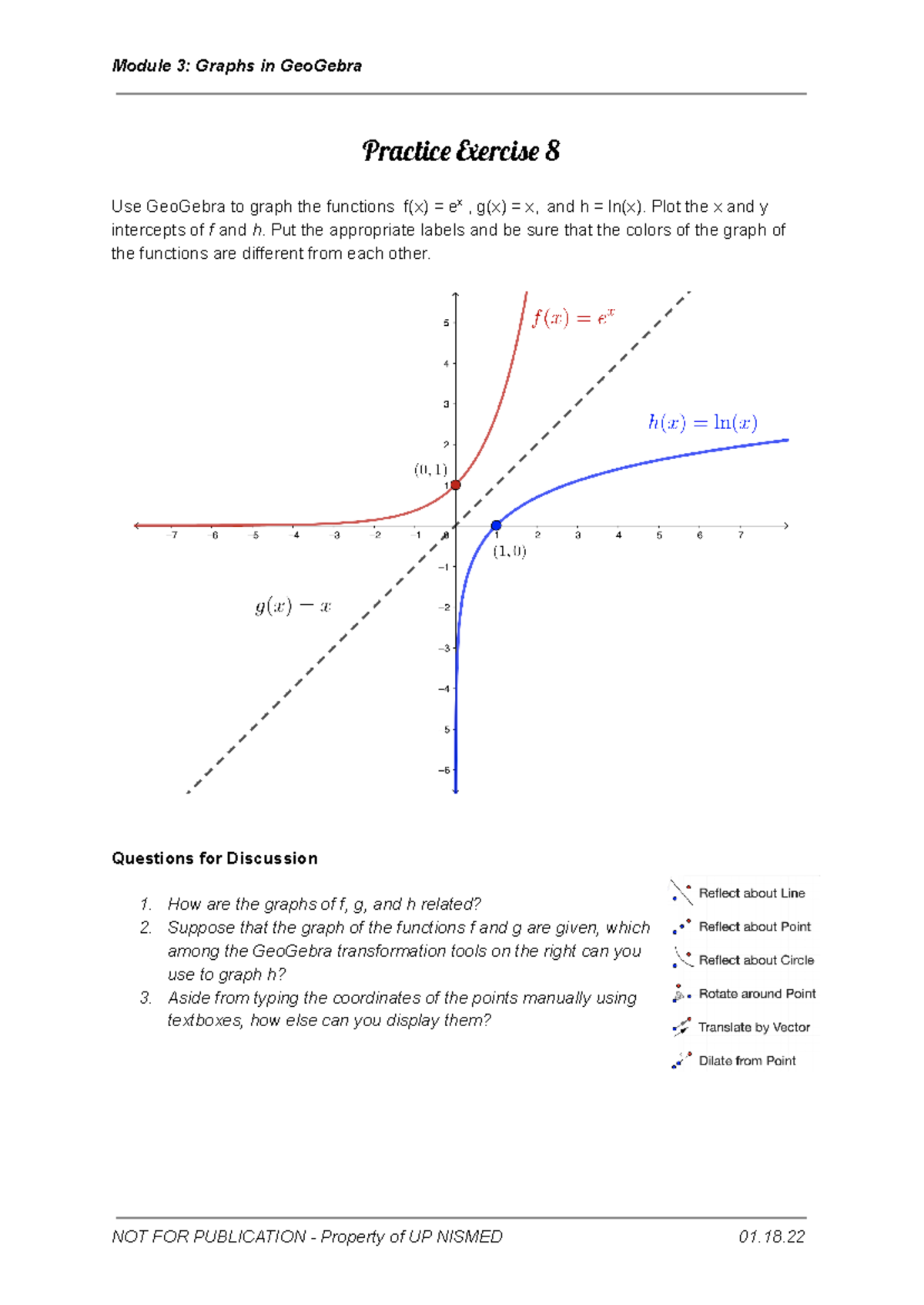 3-1d Practice Exercise 8 (Graphing Expo-Log) - Module 3: Graphs in ...