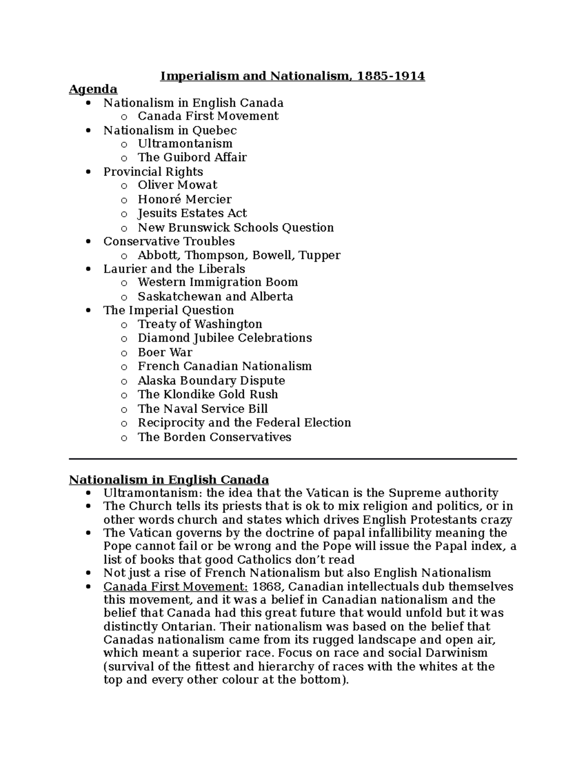 Imperialism and Nationalism - Their nationalism was based on the belief ...