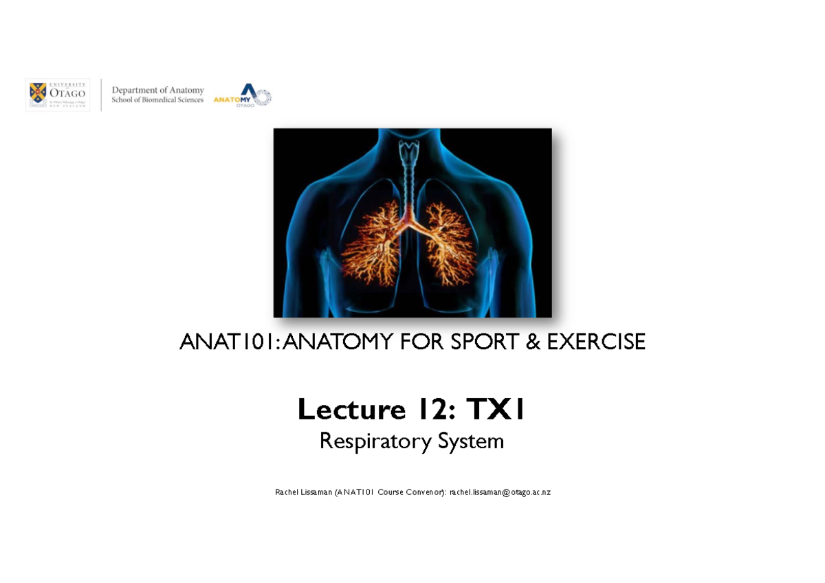 ANAT101 Lec 12 2024 Bb-3 - ANAT101: ANATOMY FOR SPORT & EXERCISE ...