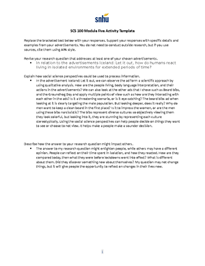 SCS 100 Module Four Activity Template - SCS 100 Module Four Activity ...