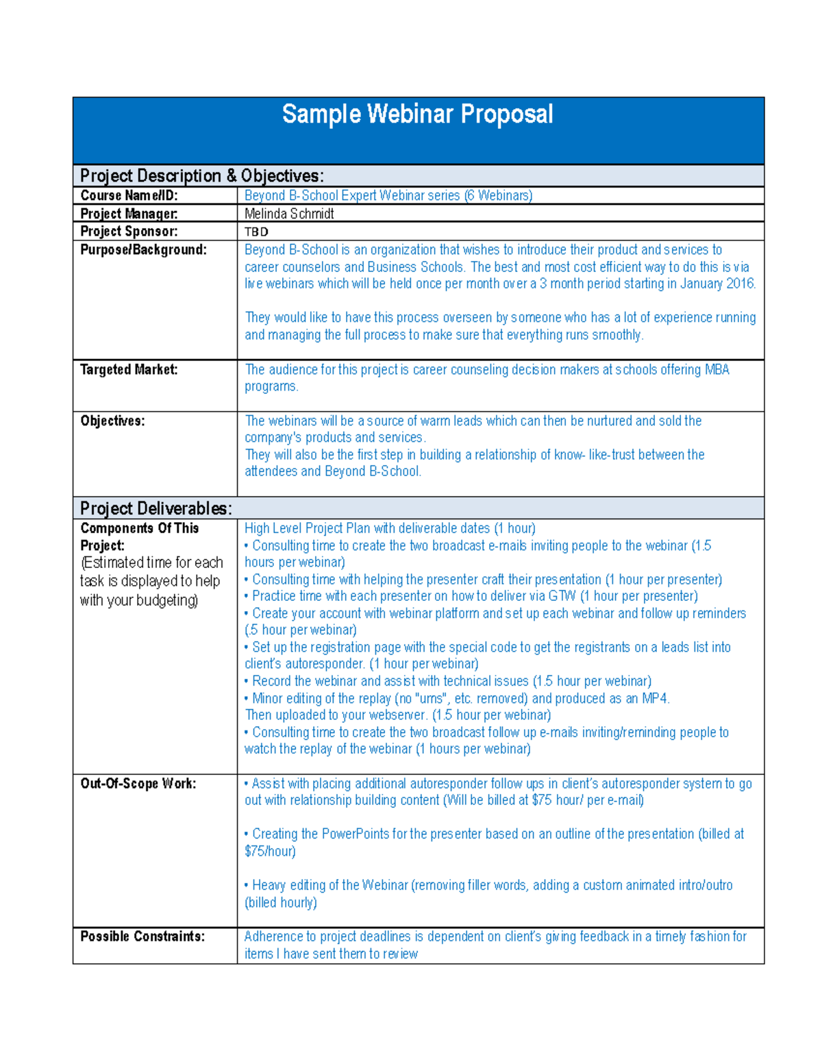 Sample-webinar-proposal - Sample Webinar Proposal Project Description ...
