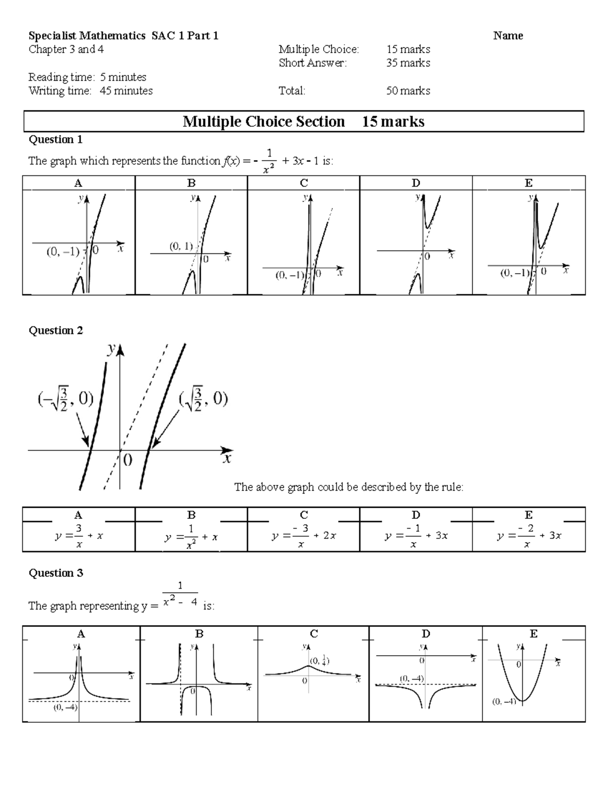 Spesh U3/4 Complex Vectors trial - Specialist Mathematics SAC 1 Part 1 ...