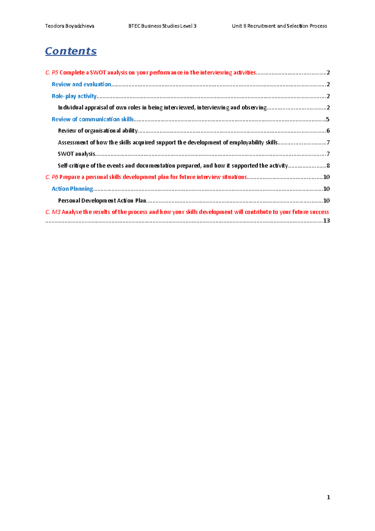 Teodora-Unit 8-LAC - It's course work - Contents C. P5 Complete a SWOT ...
