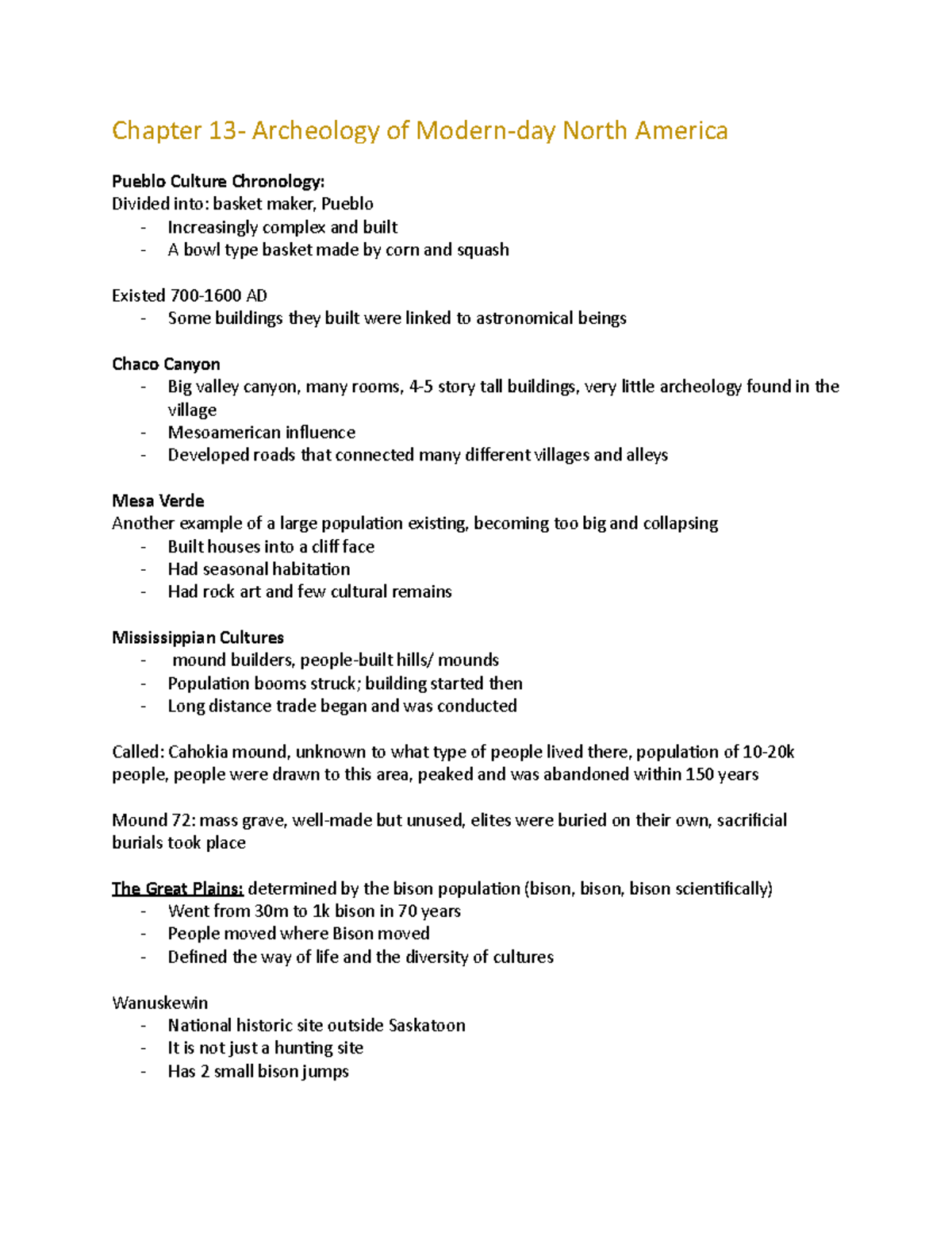 Chapter 13- North American ASTR - Chapter 13- Archeology of Modern-day ...