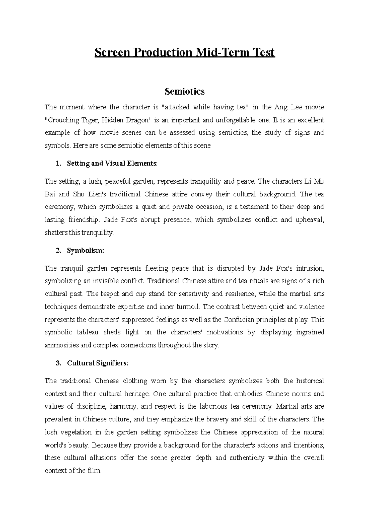 Screen Production Mid-Term Test - Screen Production Mid-Term Test ...
