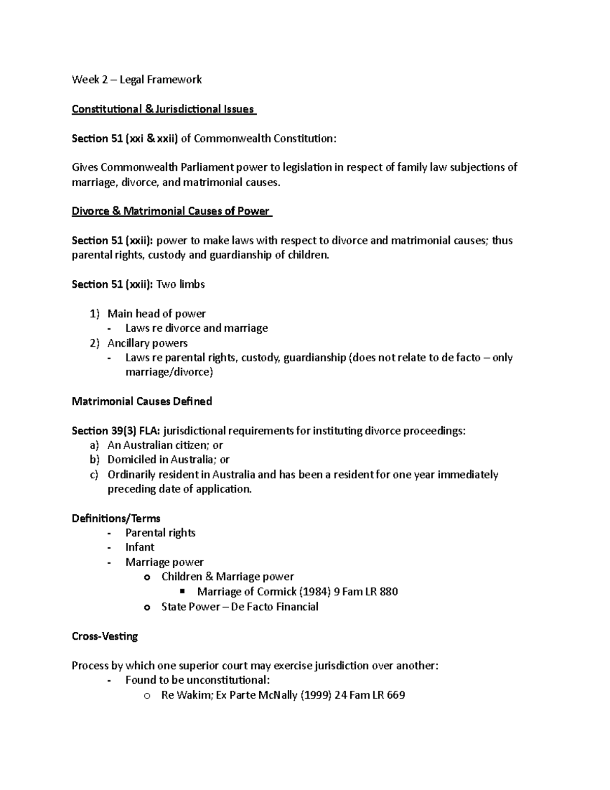 Week 2 - Week 2 Class Notes with Kathy Reeves - Week 2 – Legal ...