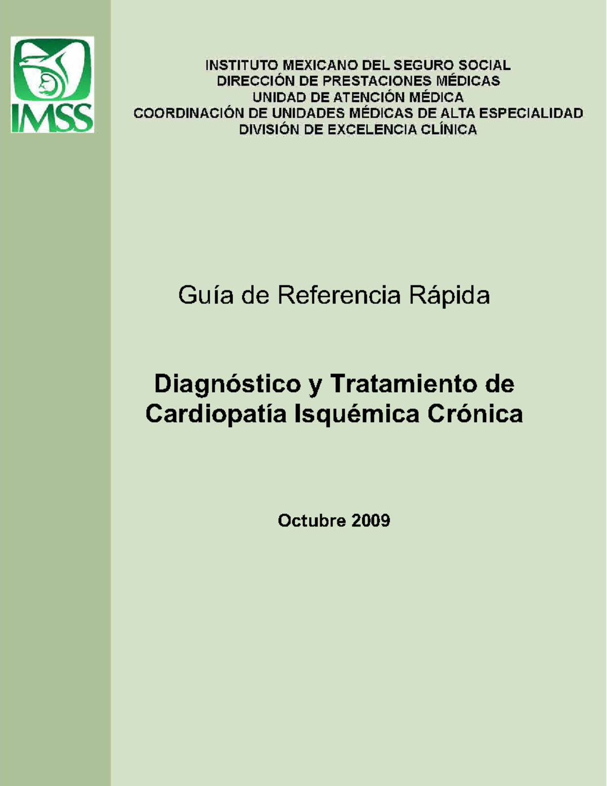 GRR Cardiopatía Isquémica - Guía de Referencia Rápida Diagnóstico y ...