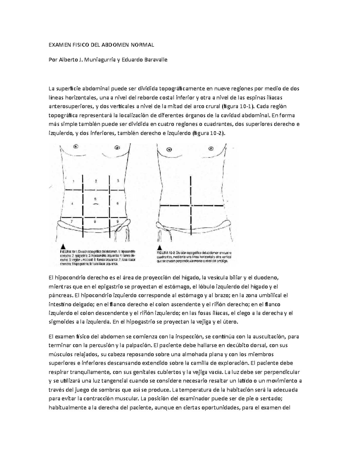 Examen Fisico DEL Abdomen Normal - EXAMEN FISICO DEL ABDOMEN NORMAL Por ...