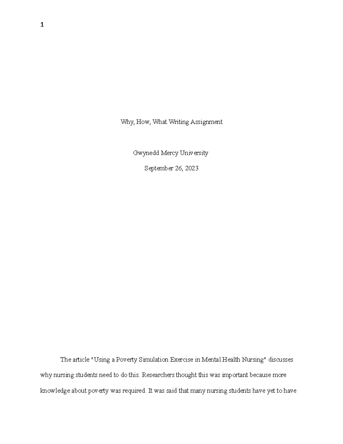 Why, How, Writing assignment 460 - Why, How, What Writing Assignment ...