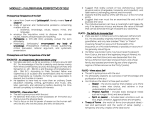 Module-2- Psychological- Perspectives - UNDERSTANDING THE SELF MODULE 2: PSYCHOLOGICAL ...