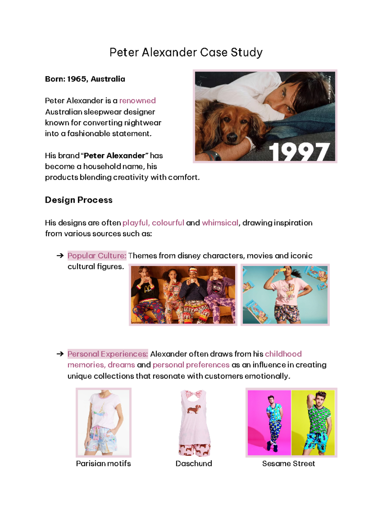 Peter Alexander Case Study - Peter Alexander Case Study Born: 1965, Australia Peter Alexander is ...