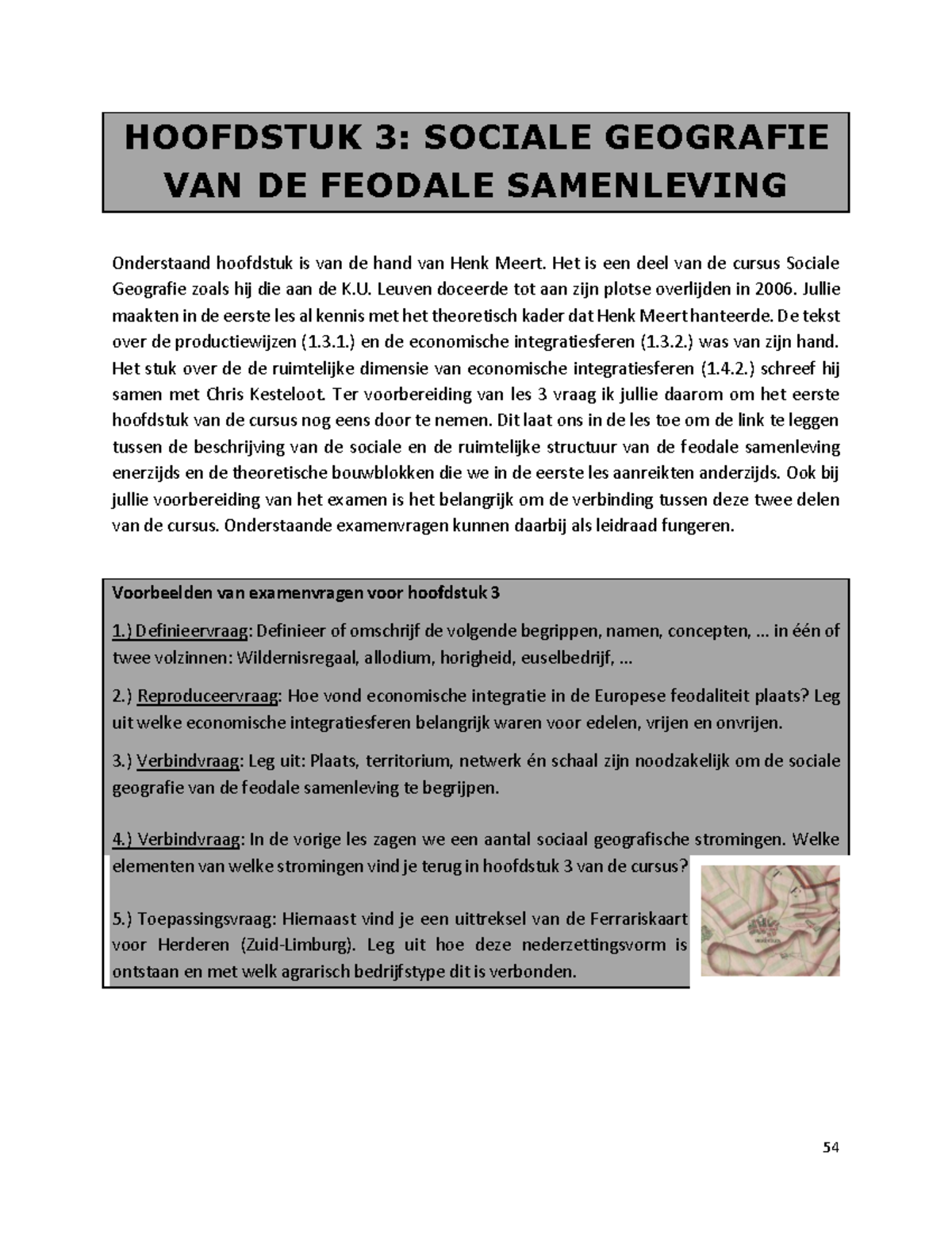 Hoofdstuk 3Feodale Samenleving - HOOFDSTUK 3: SOCIALE GEOGRAFIE VAN DE ...