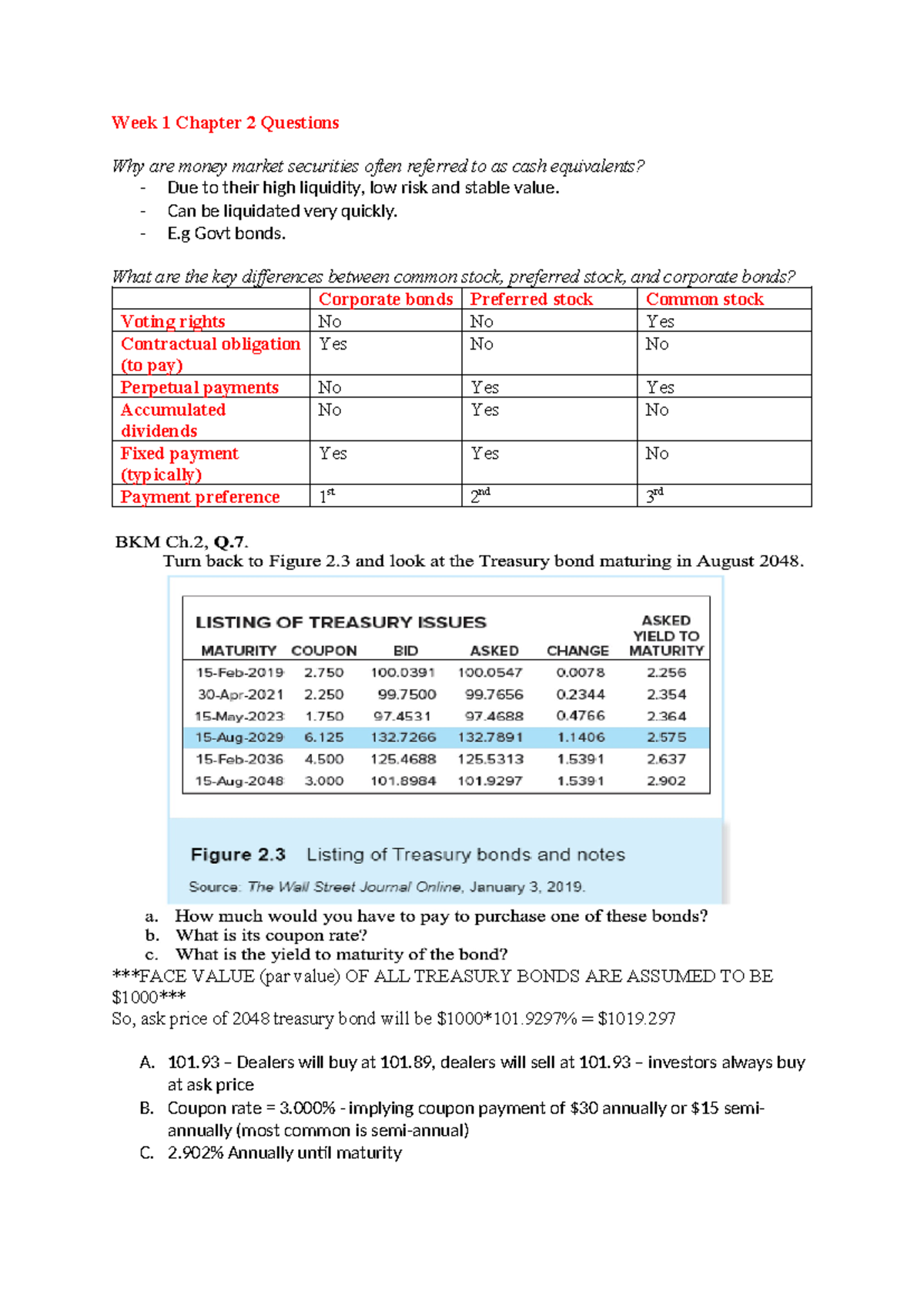 Investments TUTE Questions - Week 1 Chapter 2 Questions Why are money ...