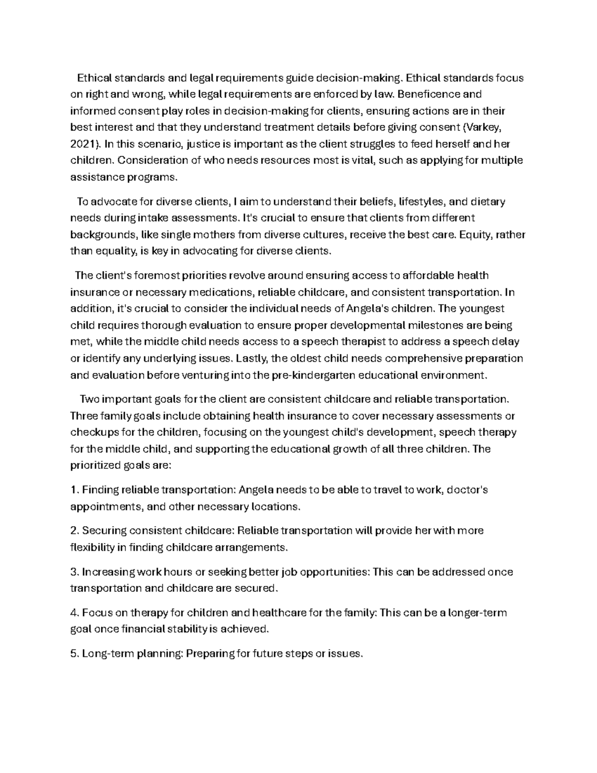 Task 2 CARE COORDINATION - Ethical standards and legal requirements ...