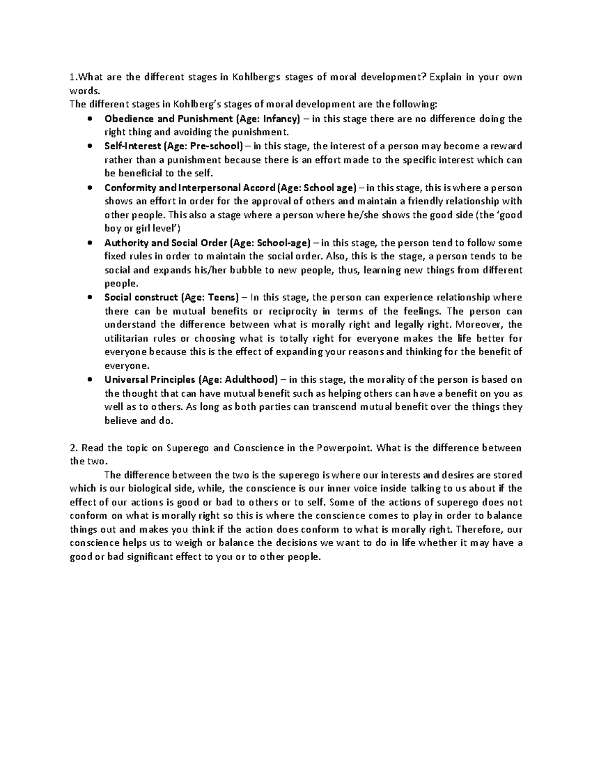 Conscience: Our Inner Voice Deep Inside - 1 are the different stages in ...