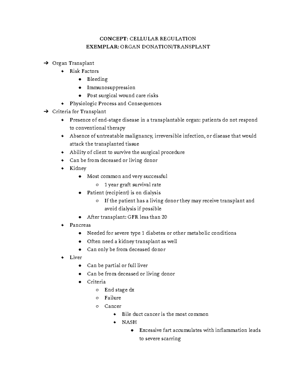 Cellular Regulation Notes - CONCEPT: CELLULAR REGULATION EXEMPLAR ...