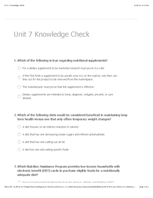 Unit 4 Knowledge Check - Unit 4 Knowledge Check 9/29/20, 9'39 PM - Studocu