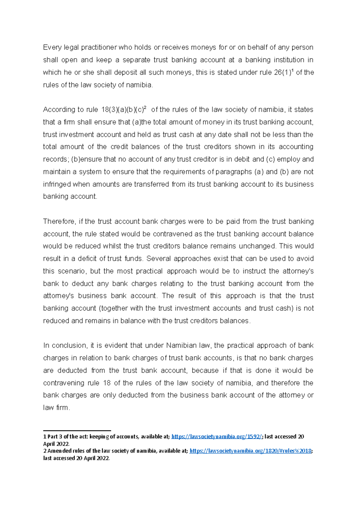 Trust bank account - Every legal practitioner who holds or receives ...