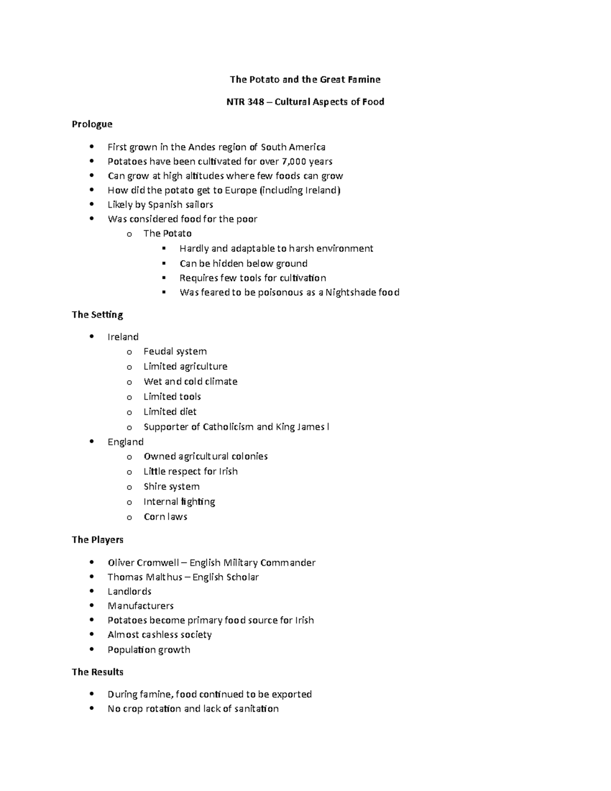 The Potato and the Great Famine - NTR 348 - each year Irish immigrants ...