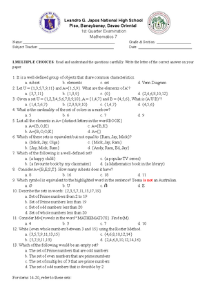 MATH 8 Lesson PLAN 3 - Mathematics 8 - Daily Lesson Plan Teacher Kyr M ...