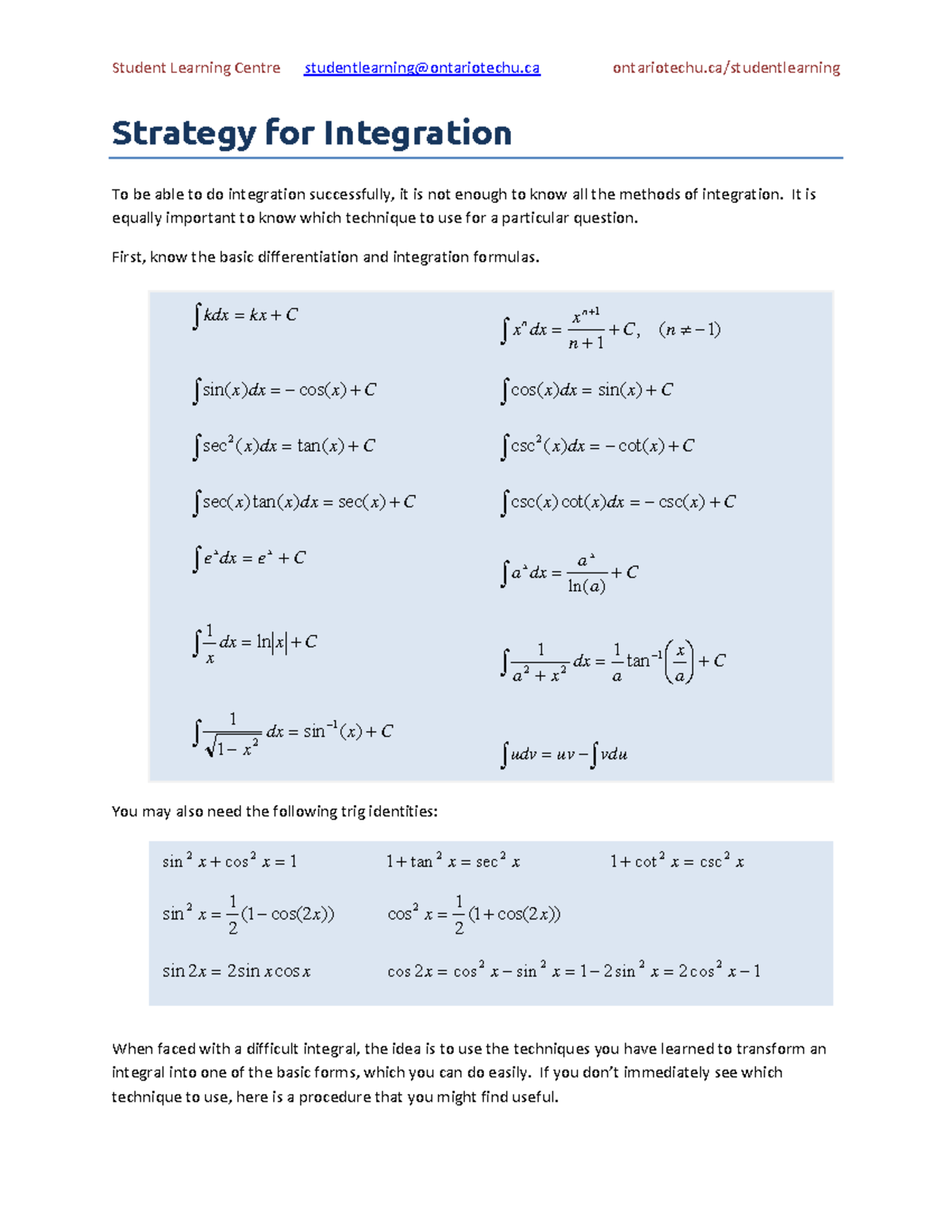 Strategy for Integration W2024 - Strategy for Integration To be able to ...