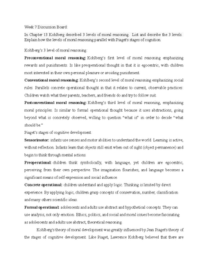 Discussion Board Week 1 - Week 1 Discussion Board: 5 major theories ...