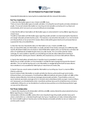 7-1 Project - STEM - assignment - SCI 214 Project Template Part One ...