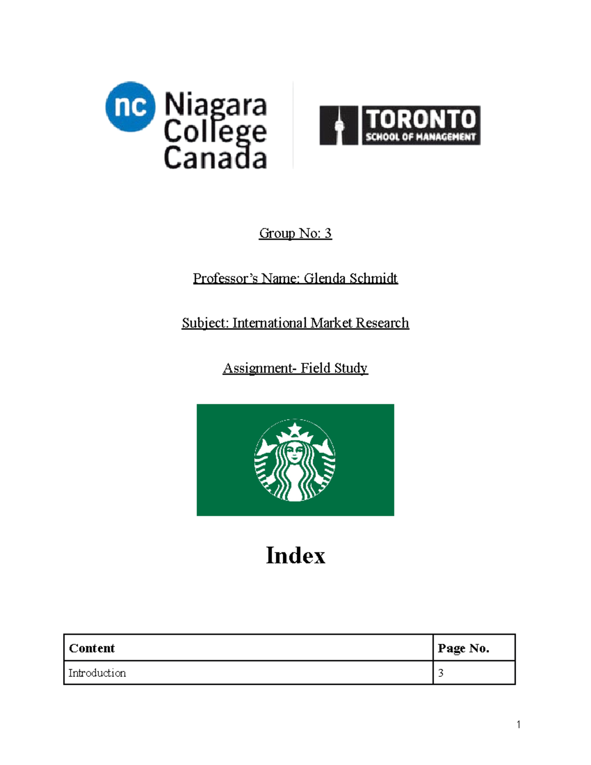 Starbucks - Marketing Notes - Group No: 3 Professor’s Name: Glenda ...