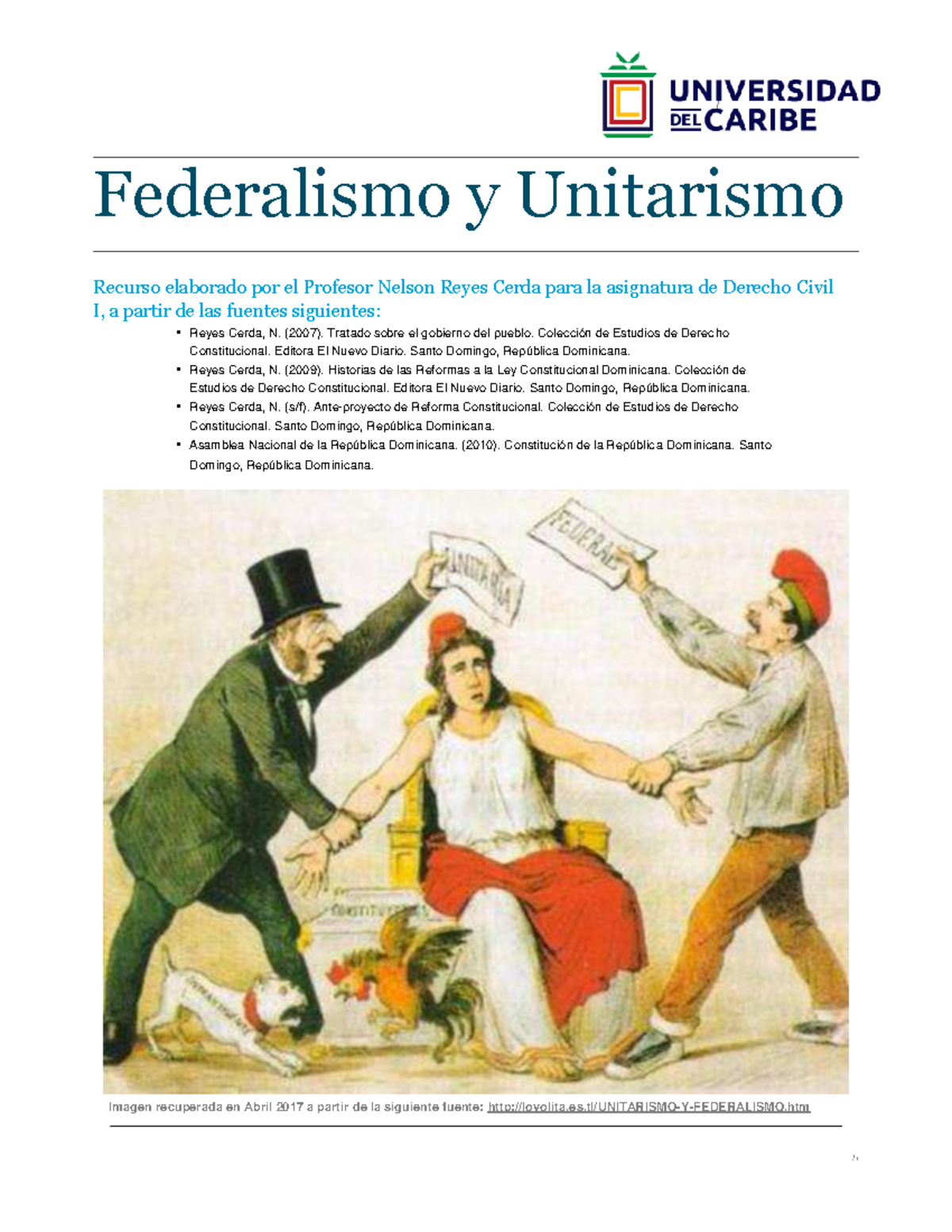 R 3. Federalismo y Unitarismo - Federalismo y Unitarismo Recurso ...