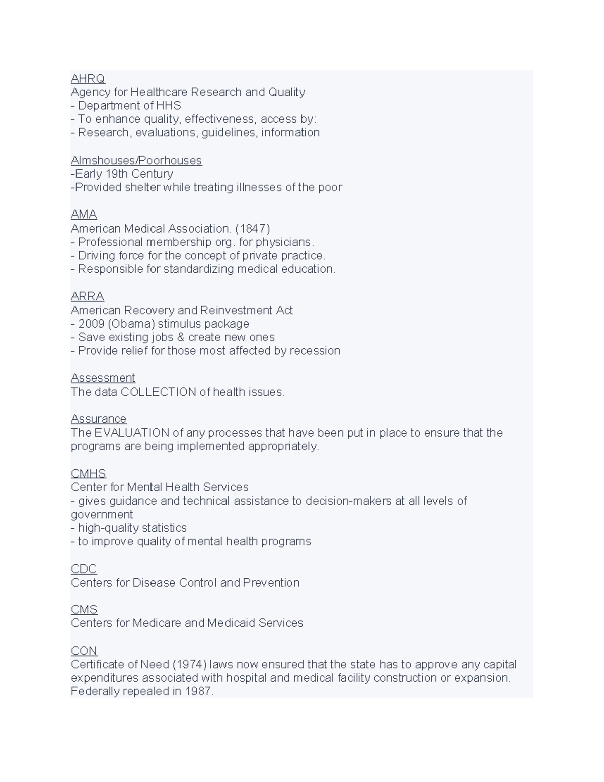 Definitions, Acronyms & Misc. (Chaper 1-3) - AHRQ Agency for Healthcare ...