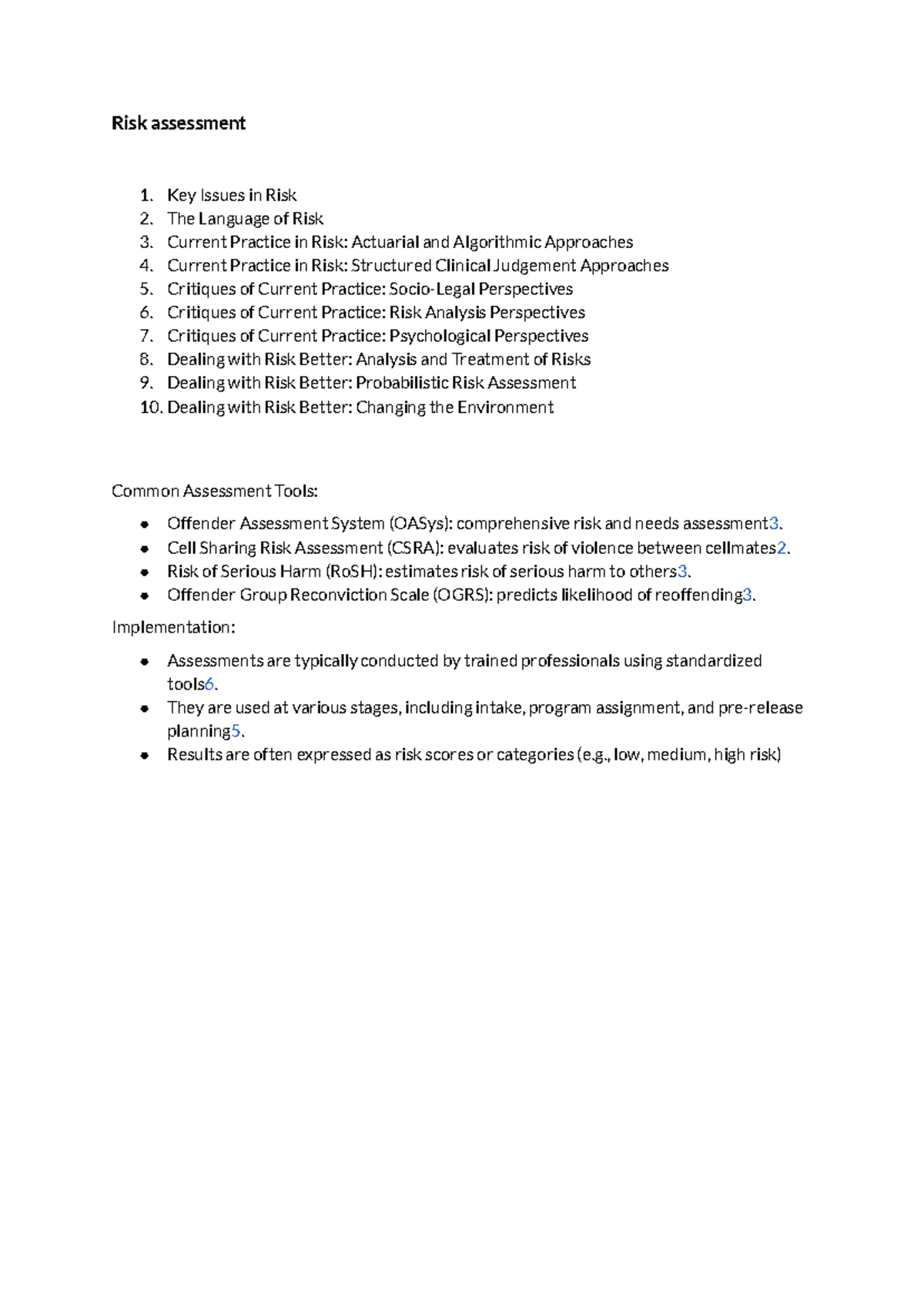 Lecture 4 risk assessment - Risk assessment Key Issues in Risk The ...