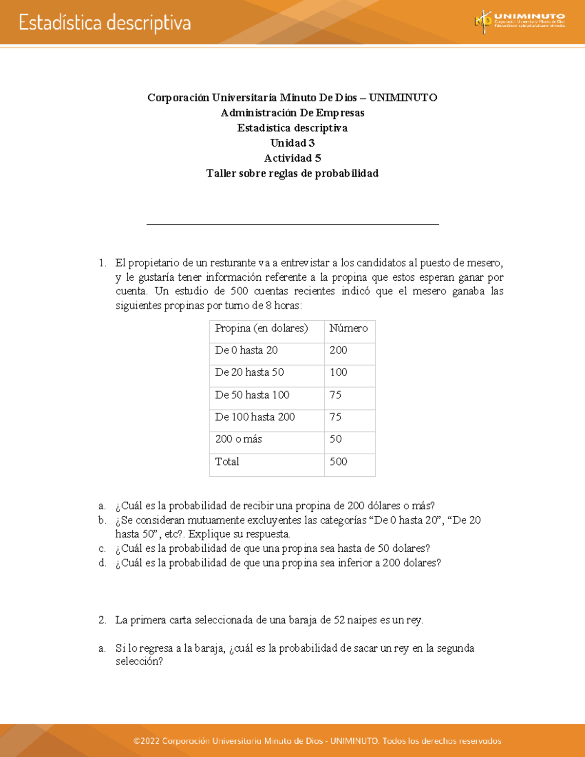 Uni3 Act5 Taller reg de pro - Corporación Universitaria Minuto De Dios ...