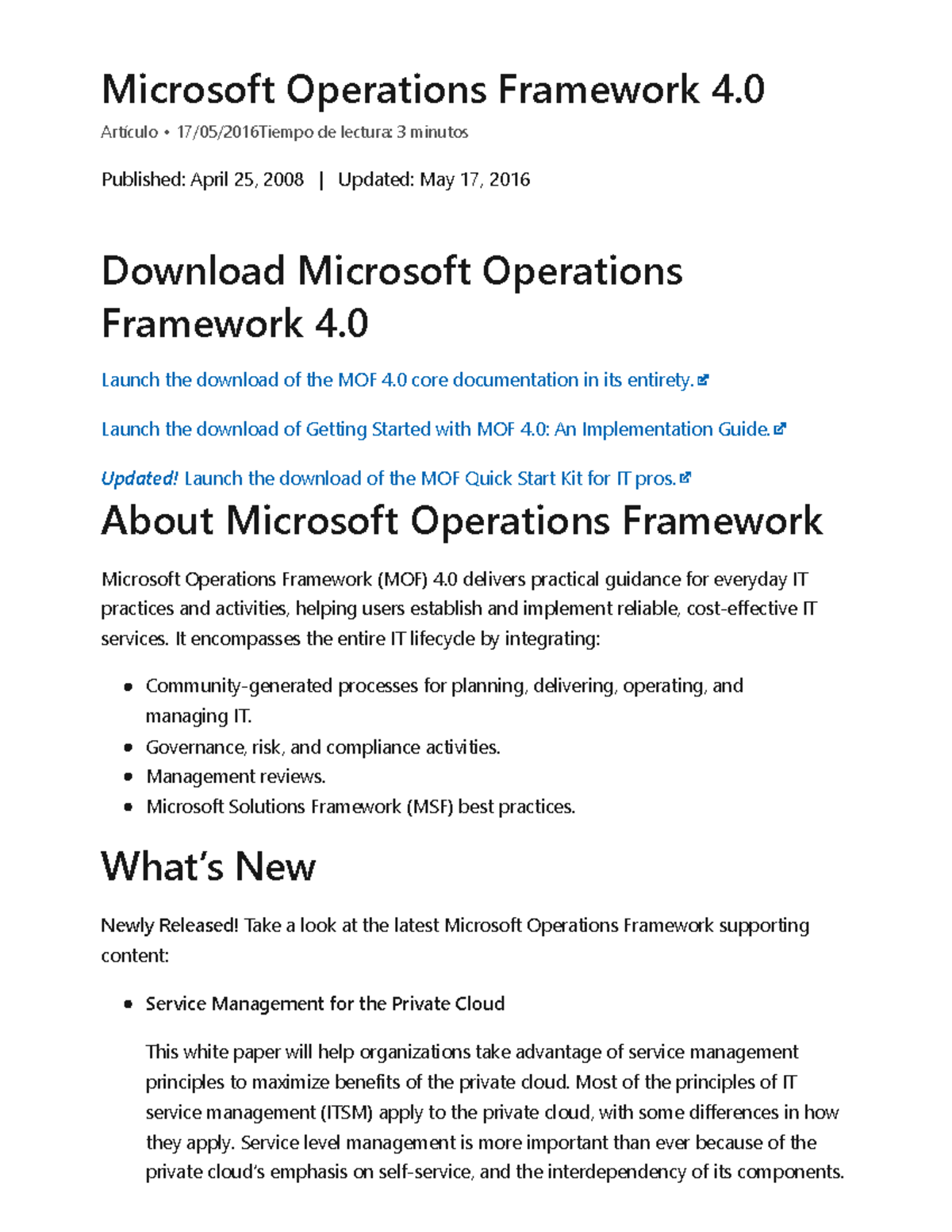 Microsoft Operations Framework 4.0 - Microsoft Docs - Microsoft ...