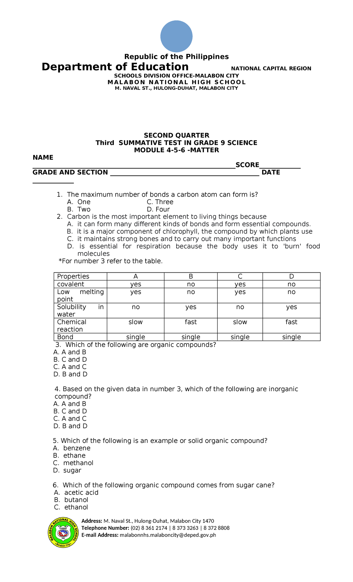 Second-Q-Grade-9-Summative-Test-3 MGerman - Department of Education ...