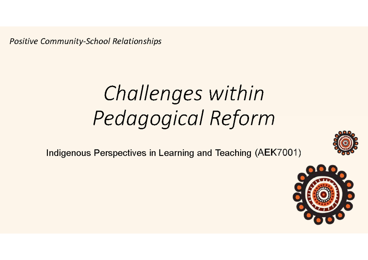 Challanges within pedagogical reform - Challenges within Pedagogical ...