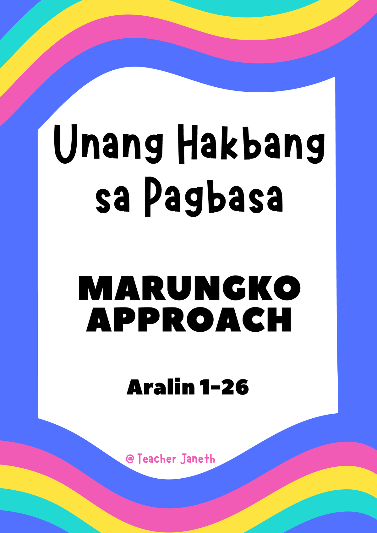 Aralin 1 3 marungko approach - MARUNGKO APPROACH Aralin 1- Unang ...