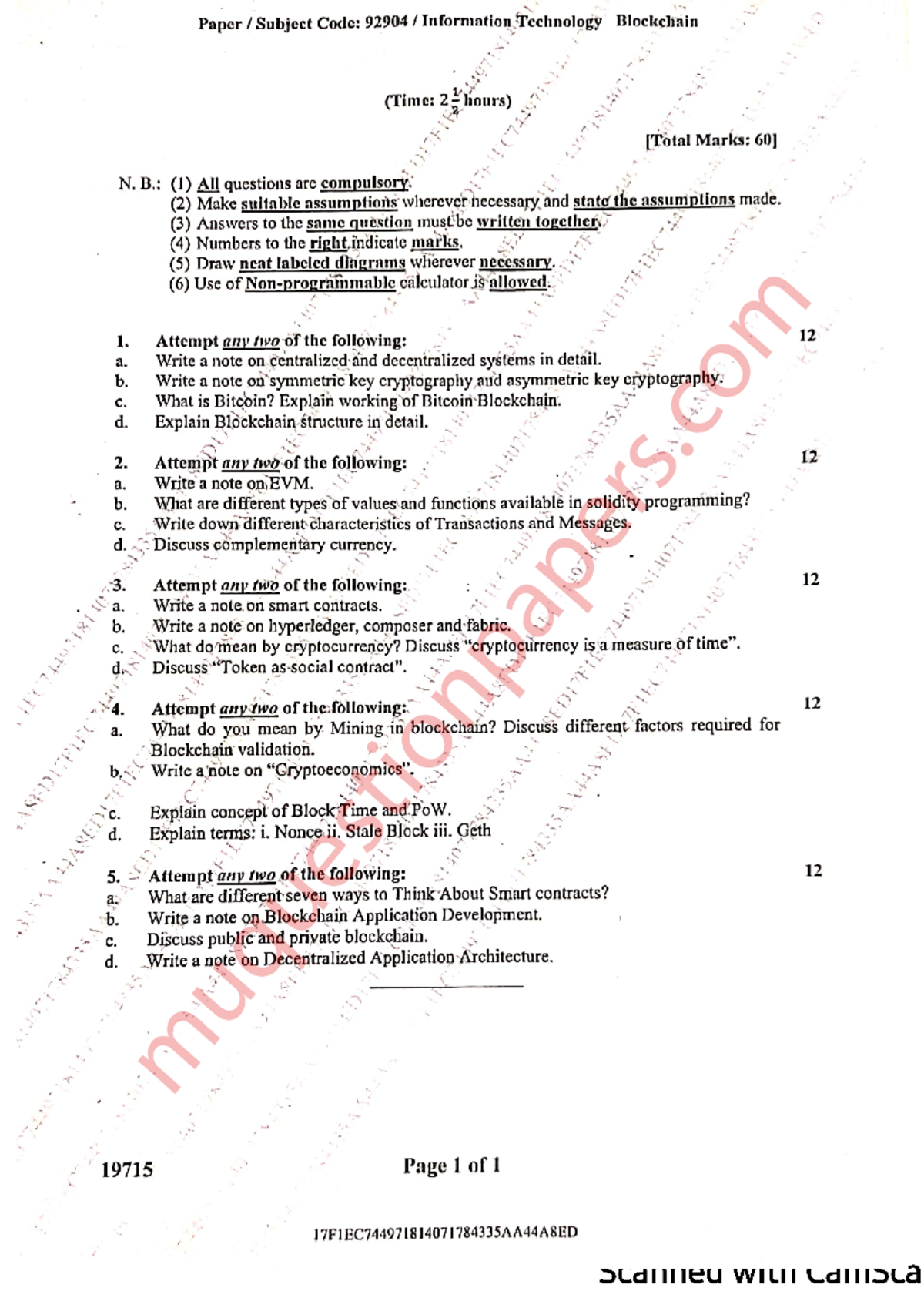 blockchain-cbcs - Paper Subject Code: 92904 Information Technology ...