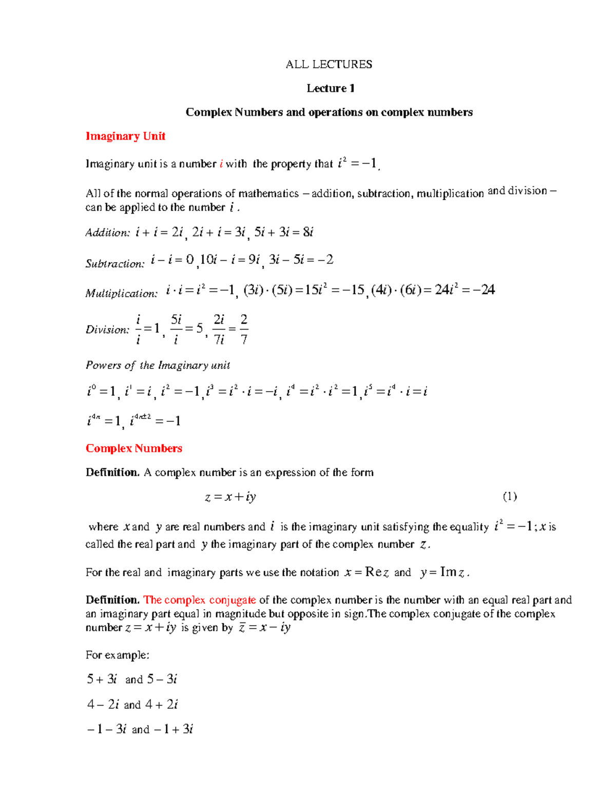 C fakepath C fakepath ALL Lectures LA and AG - ALL LECTURES Lecture 1 ...