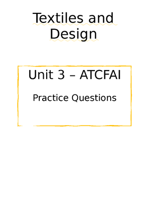 Core 1 & 2 Notes (Ella) - Textiles and Design Preliminary Course Notes ...