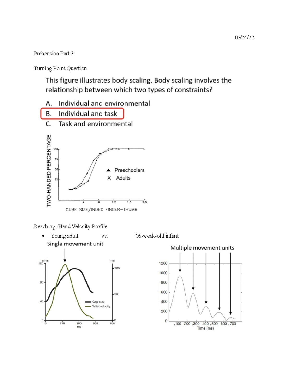 KNES370 Prehension Part 3 - 10/24/ Prehension Part 3 Turning Point ...