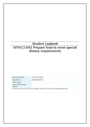 Sithccc 027 Student Logbook - Template v1.1 June 2022 - RTO Student ...