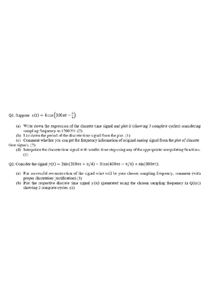 Lab1: Study of Sampling, Quantization and Encoding - COURSE NO.: EEE ...