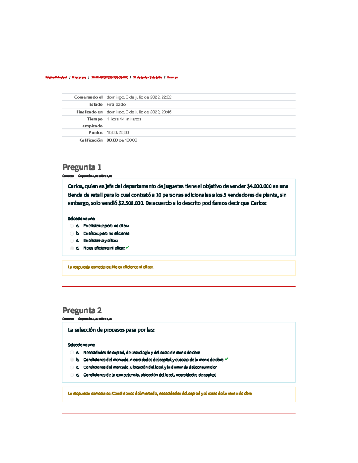 Examen Gestion de Operaciones - Página Principal / Mis cursos / 22-2B-GDO7005-200-05-BIC / 27 de ...