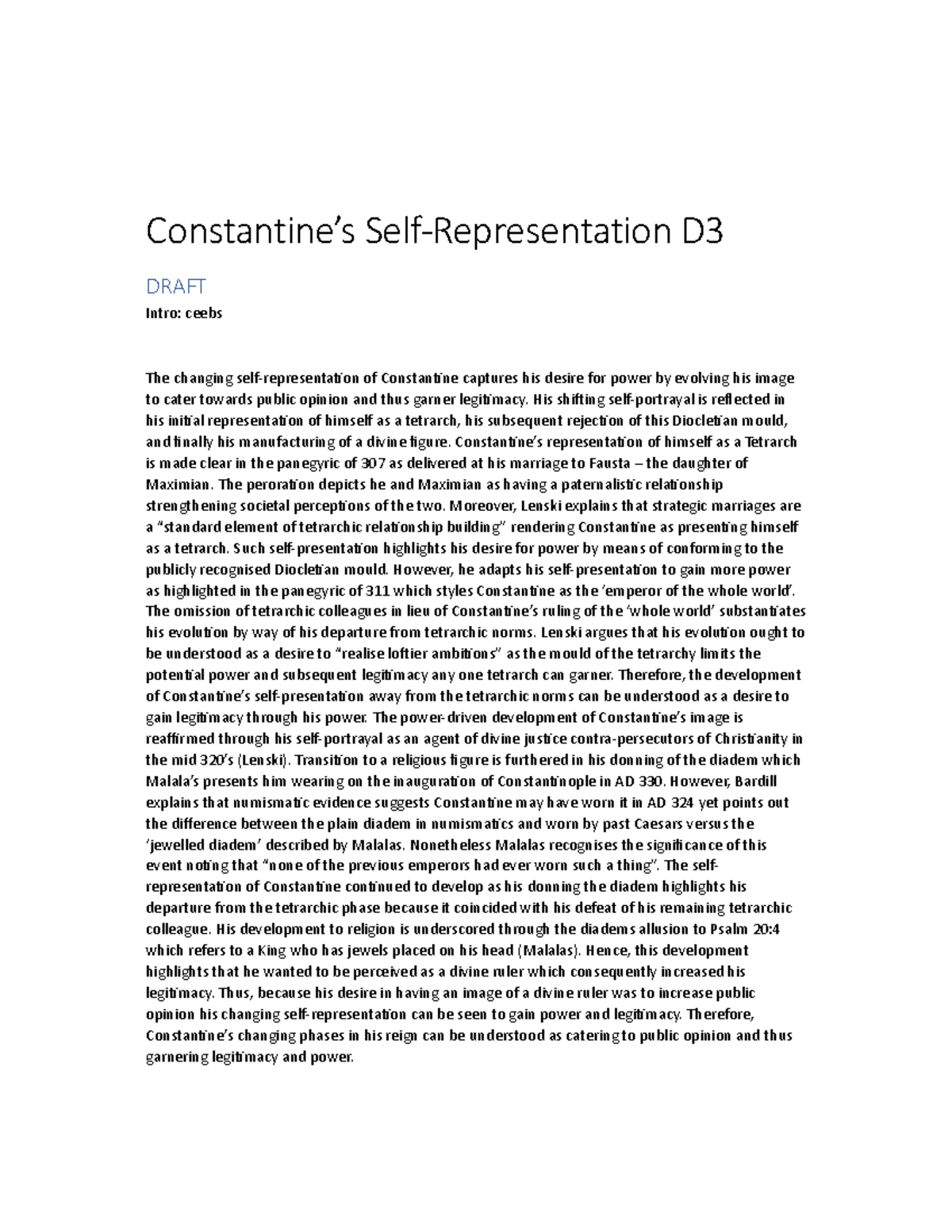 Self-rep constantine d3 - Constantine’s Self-Representation D DRAFT ...
