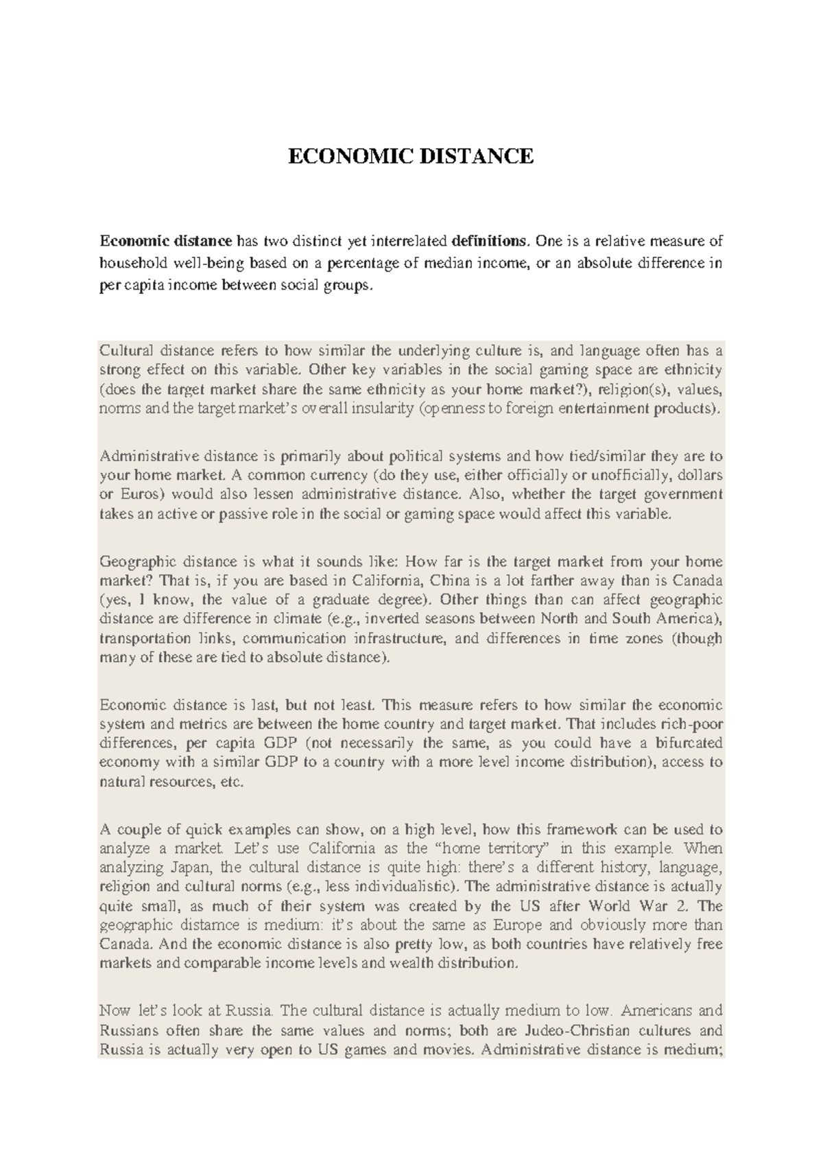 Economic Distance sayanti poddar 05042020 - ECONOMIC DISTANCE Economic ...