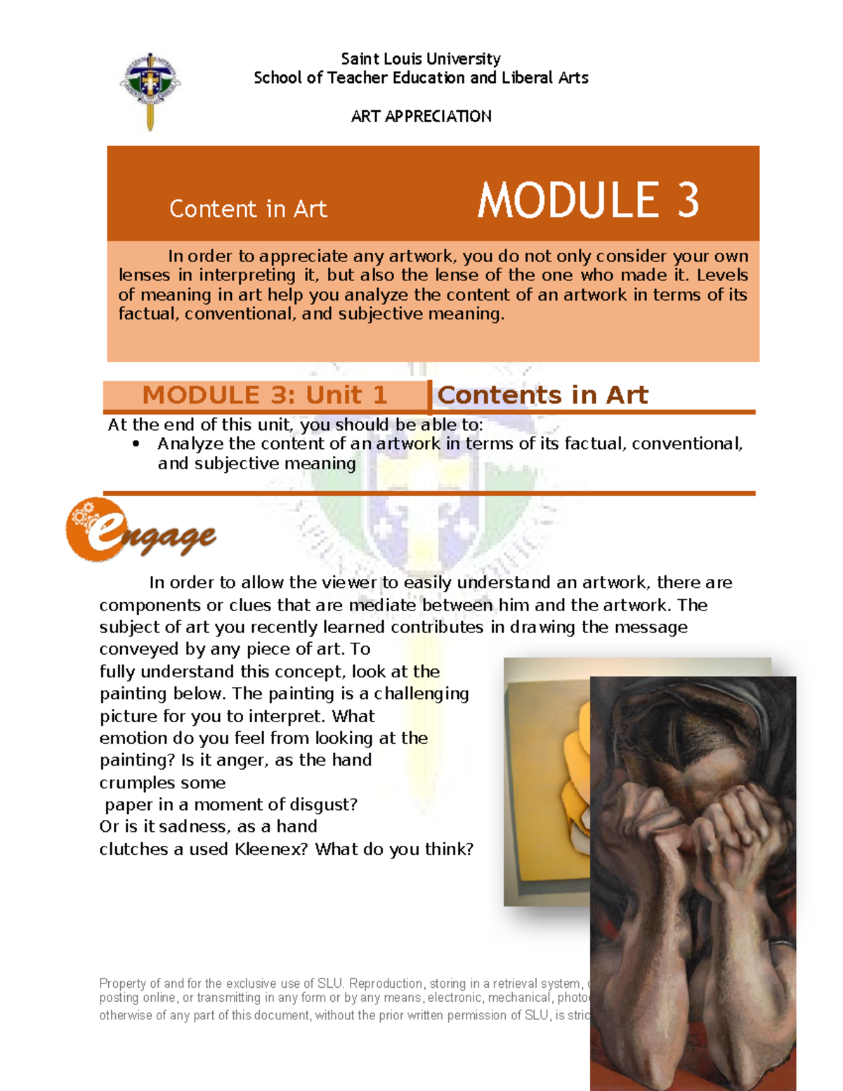 Module 3 - School of Teacher Education and Liberal Arts ART ...