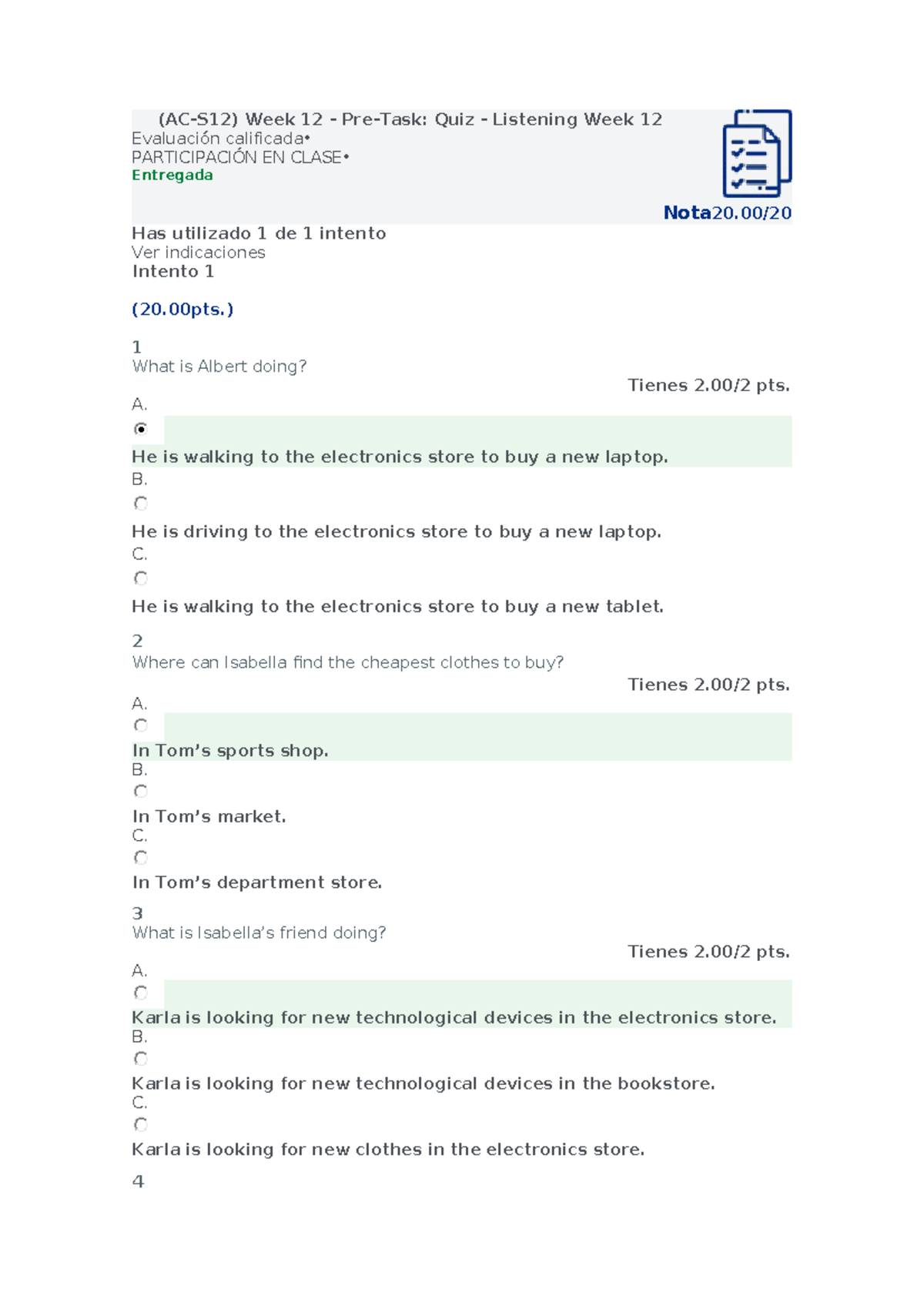 Week 12 - Pre-Task Quiz - Listening Week 12 - 🔴 (AC-S12) Week 12 - Pre ...