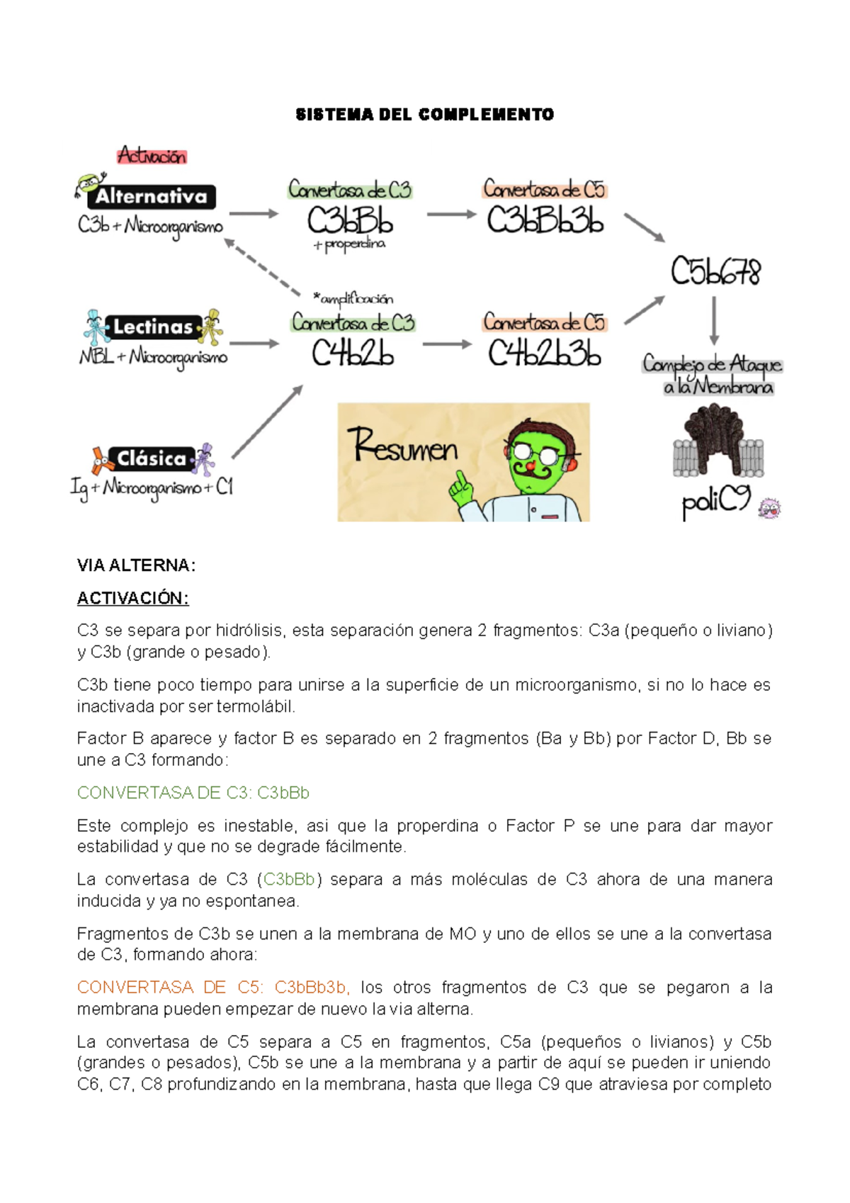 Sistema DEL Complemento - SISTEMA DEL COMPLEMENTO VIA ALTERNA ...